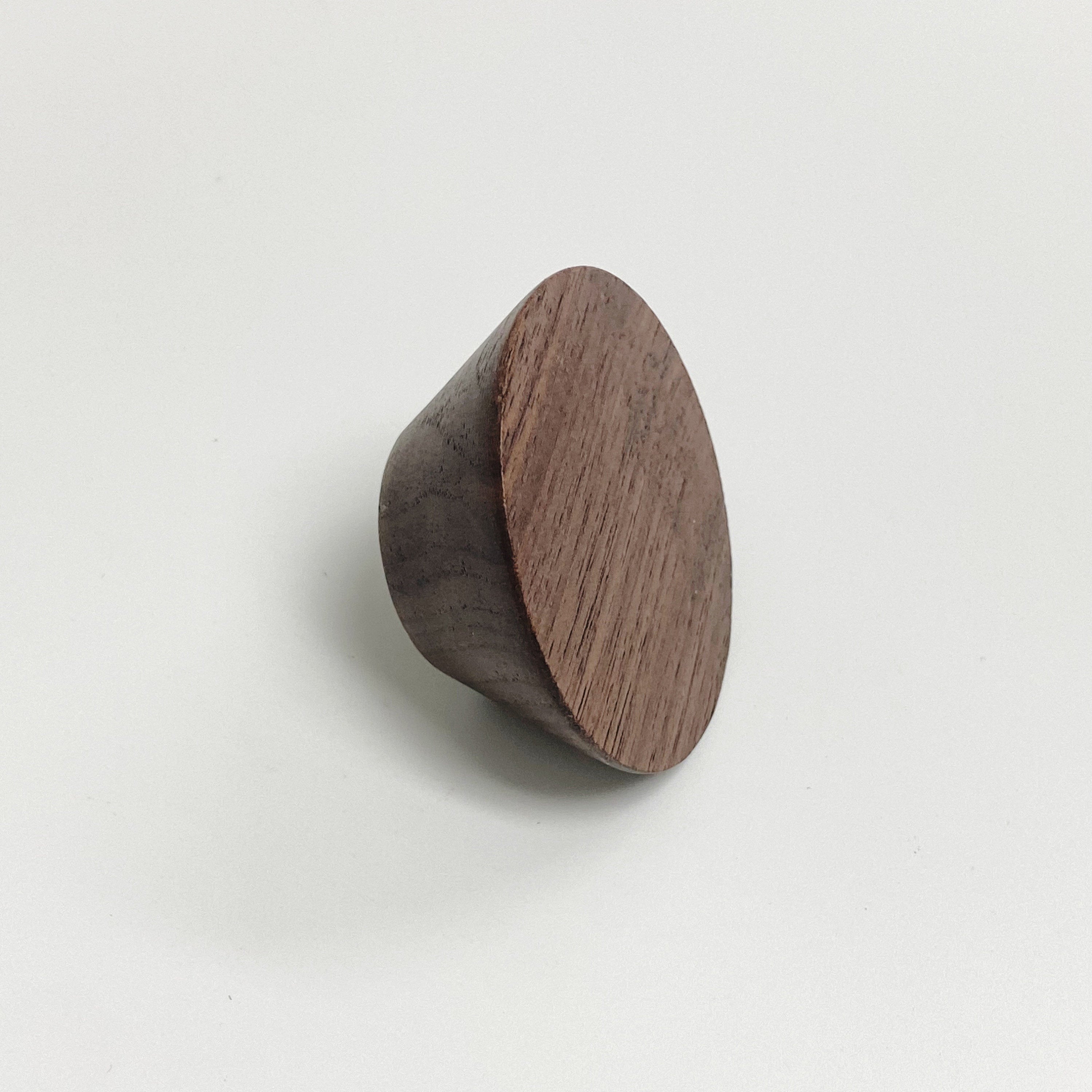 Dark Wood Mid-Century Cone Shaped Round Cabinet Knob – Purdy Hardware