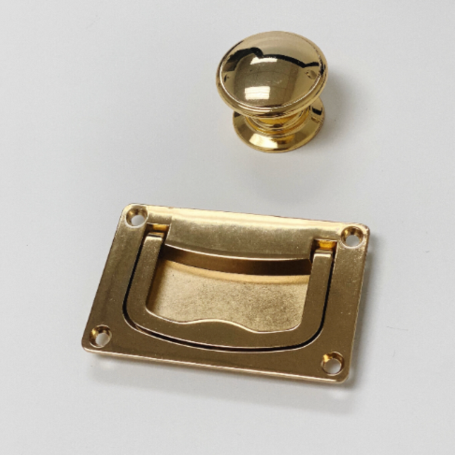 Brass Campaign Style Drawer Pull - Plain Recessed Drawer Pull – Purdy ...