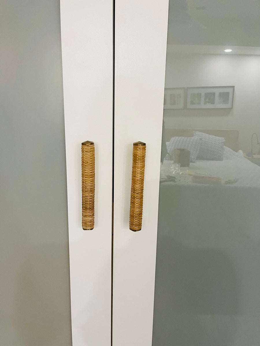 Natural Big Round Rattan Cabinet Handles Drawer Pulls – Purdy Hardware